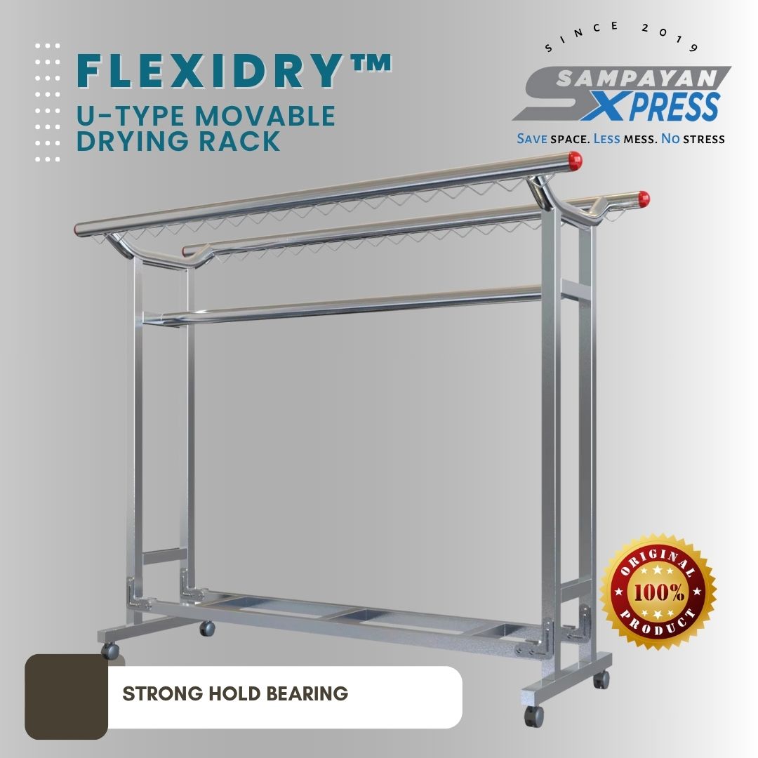 Sampayan Xpress® FlexiDry™ U-Type Stainless Steel Movable Drying Rack – Home Hero Shop